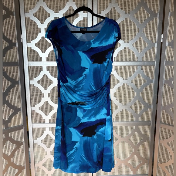 Enfocus Studio | Dresses | Enfocus Studio Blue Sheath Midi Dress With ...